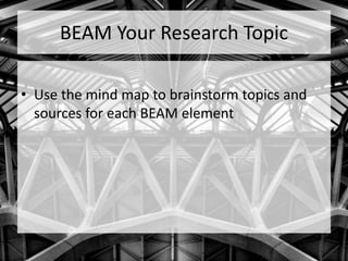 BEAMing Your Research Topic | PPT