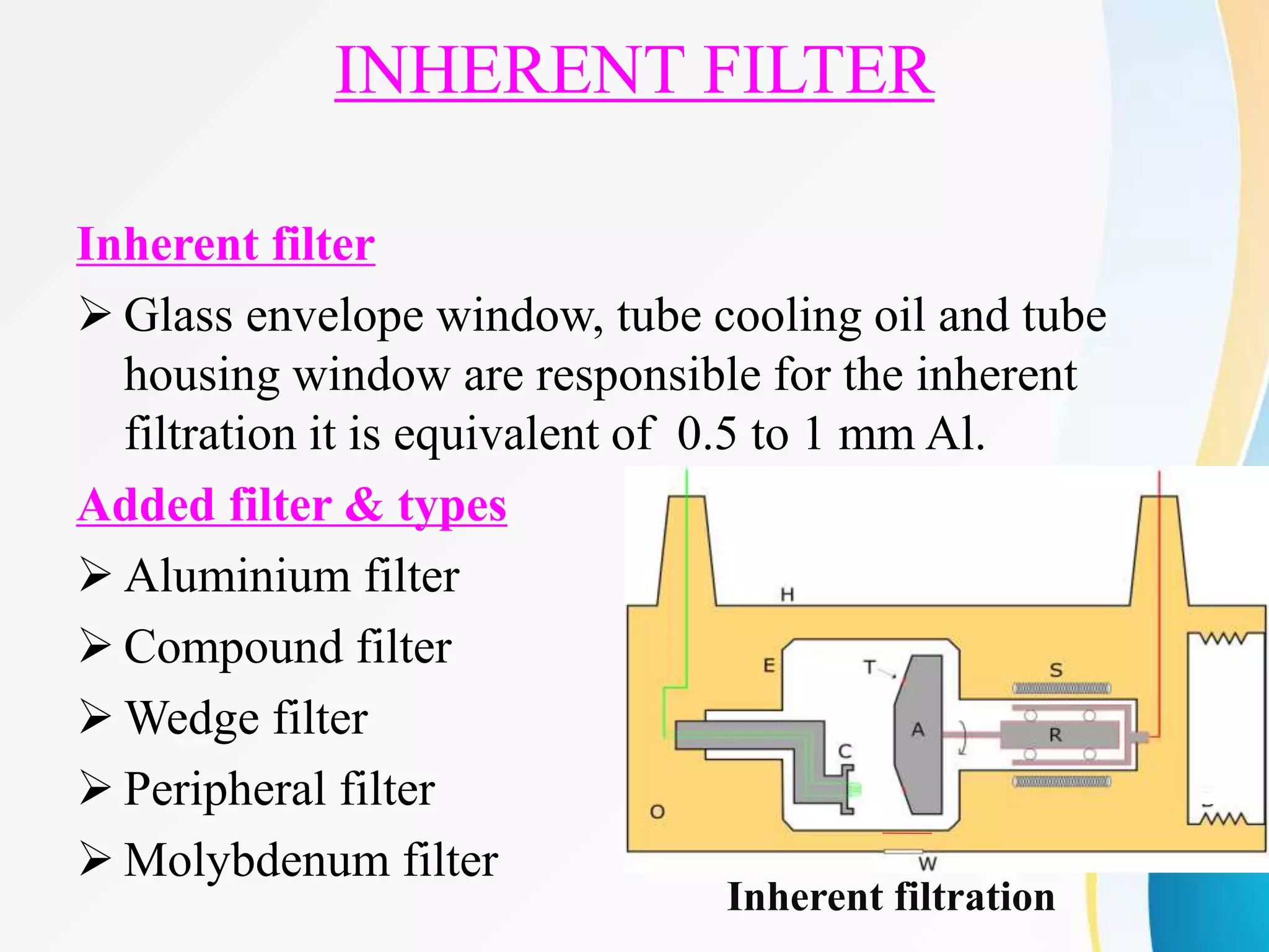 Beam restricted device and filter used in x ray | PPTX