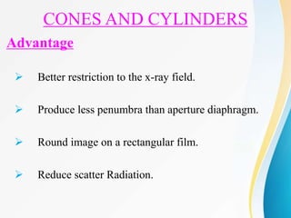 Beam restricted device and filter used in x ray | PPTX