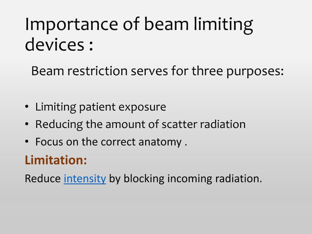 Beam restriction technique and devices.pptx