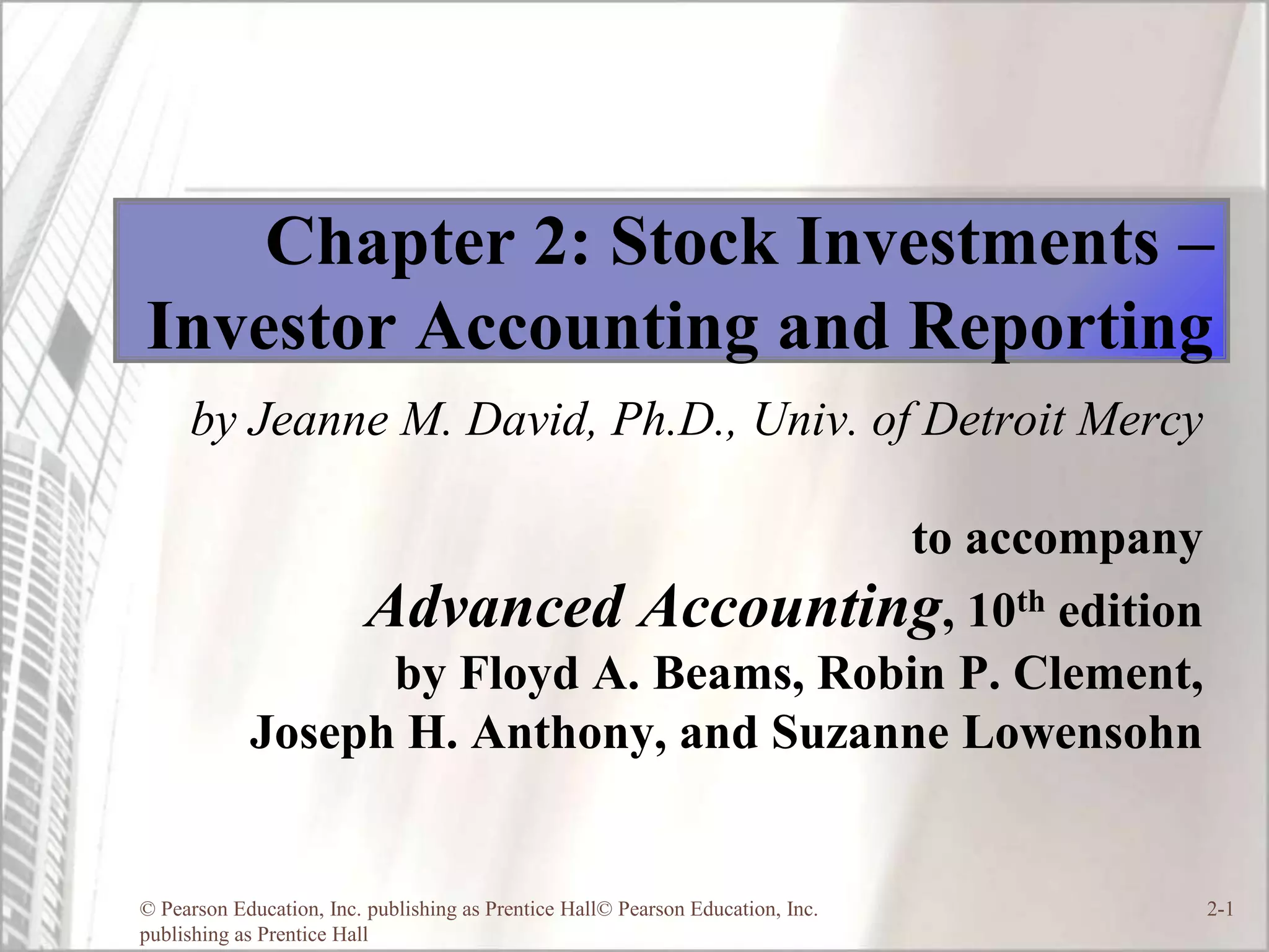 Advanced Accounting CH2 Summary | PPT
