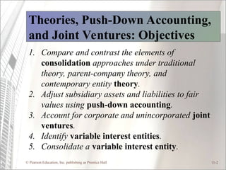 consolidation theory, push down accounting | PPT