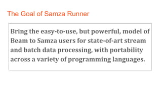 Beam me up, Samza! | PPT