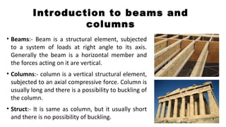 Beams and columns (machine design & industrial drafting ) | PPT