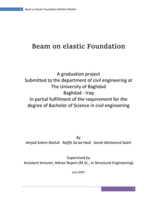 Beams on Elastic Foundation using Winkler Model.docx