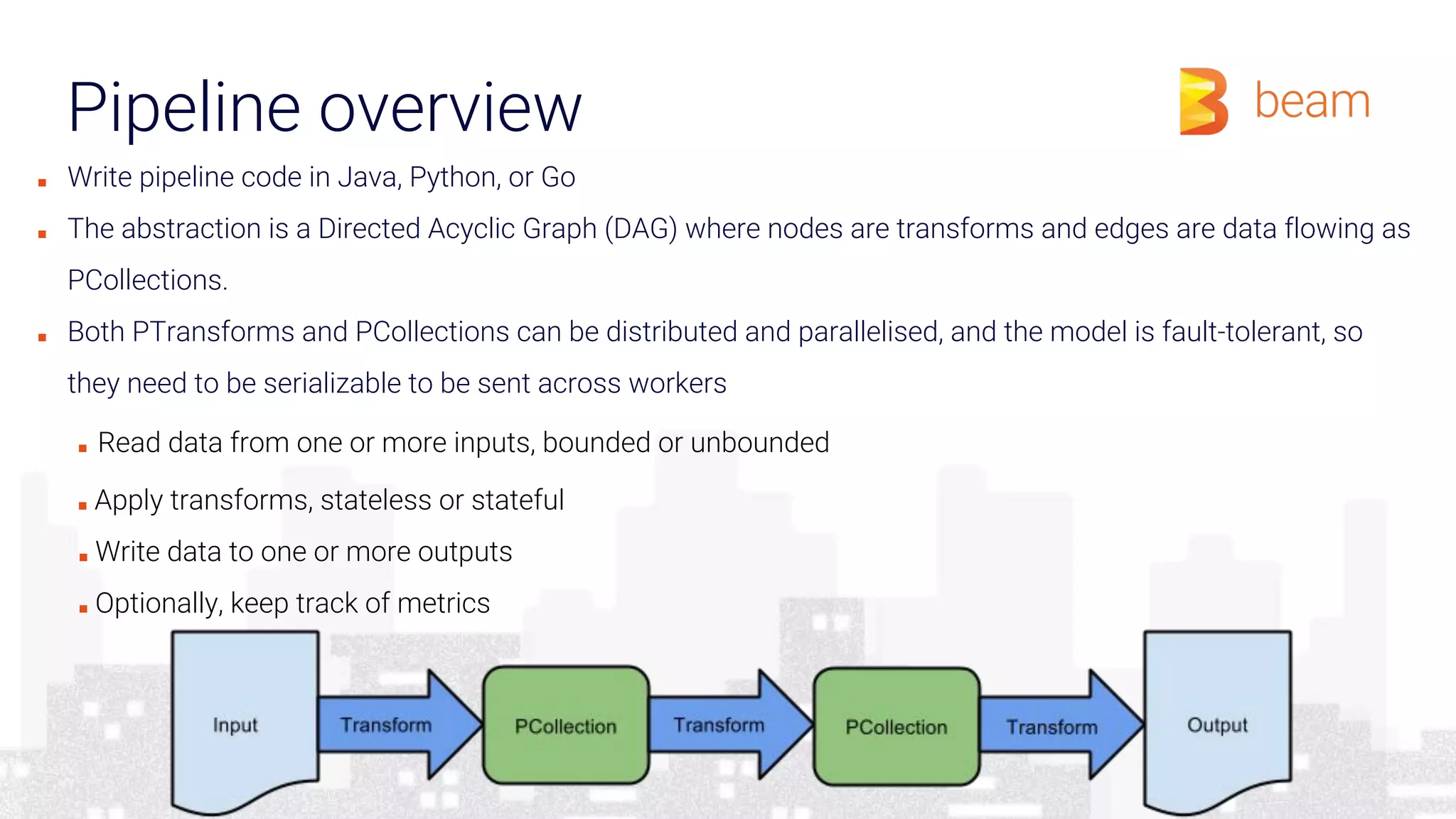 How a BEAM runner executes a pipeline. Apache BEAM Summit London 2018 | PDF