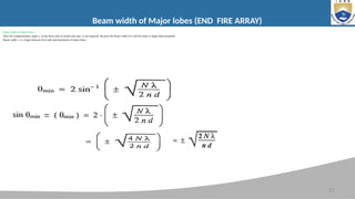beamwidth of major lobes of antennas and wave propagation .pptx