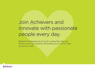 Top 10 Reasons to Join Achievers | PDF | Careers