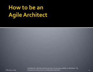 Be an agile architect | PPTX