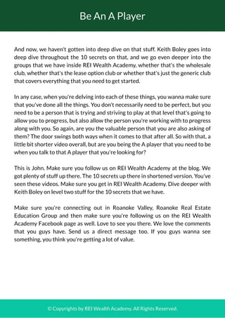 Get An Agent 2: Be an A Player | PDF