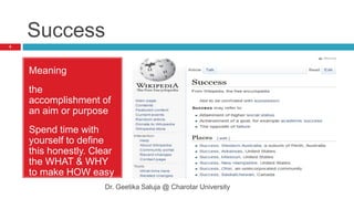 Be an entrepreneur talk by Dr Geetika Saluja | PPT