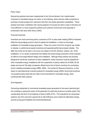 Renewable Energy Policy Overview | PDF