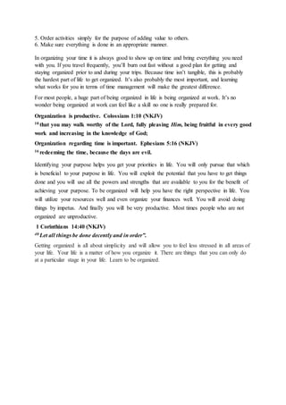Be an Organized Person | DOCX