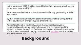 The Bear by Anton Chekhov,Background, Biography | PPTX