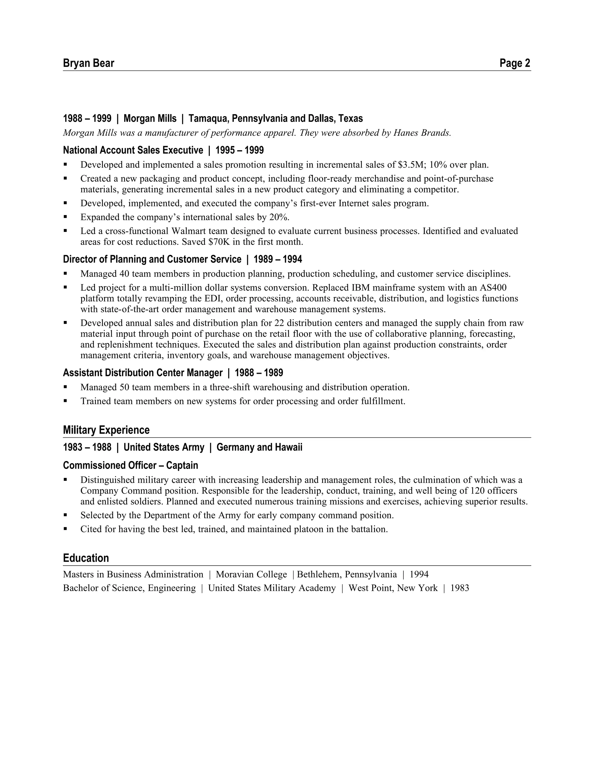 Bear Bryan Resume | PDF