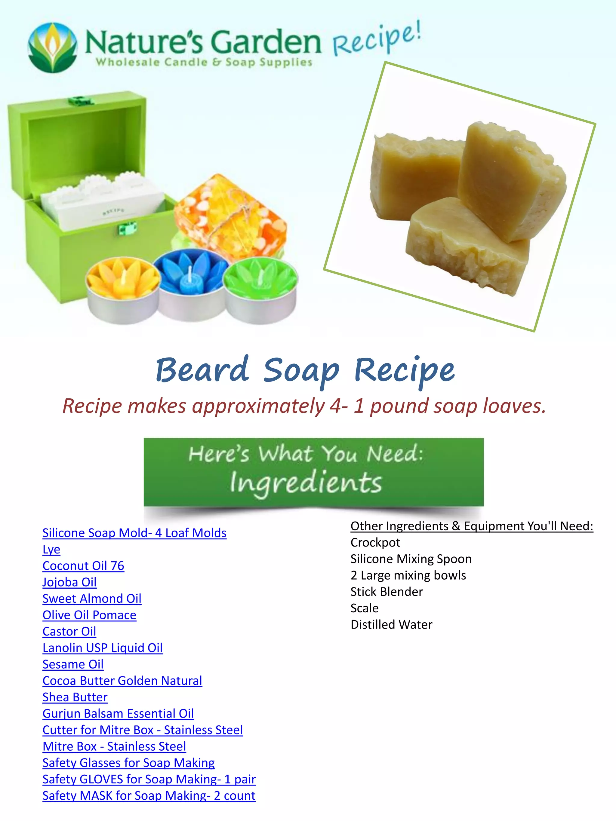 Beard soap recipe | PDF