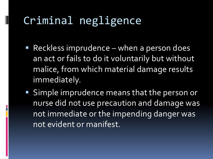 Legal Liabilities in Nursing