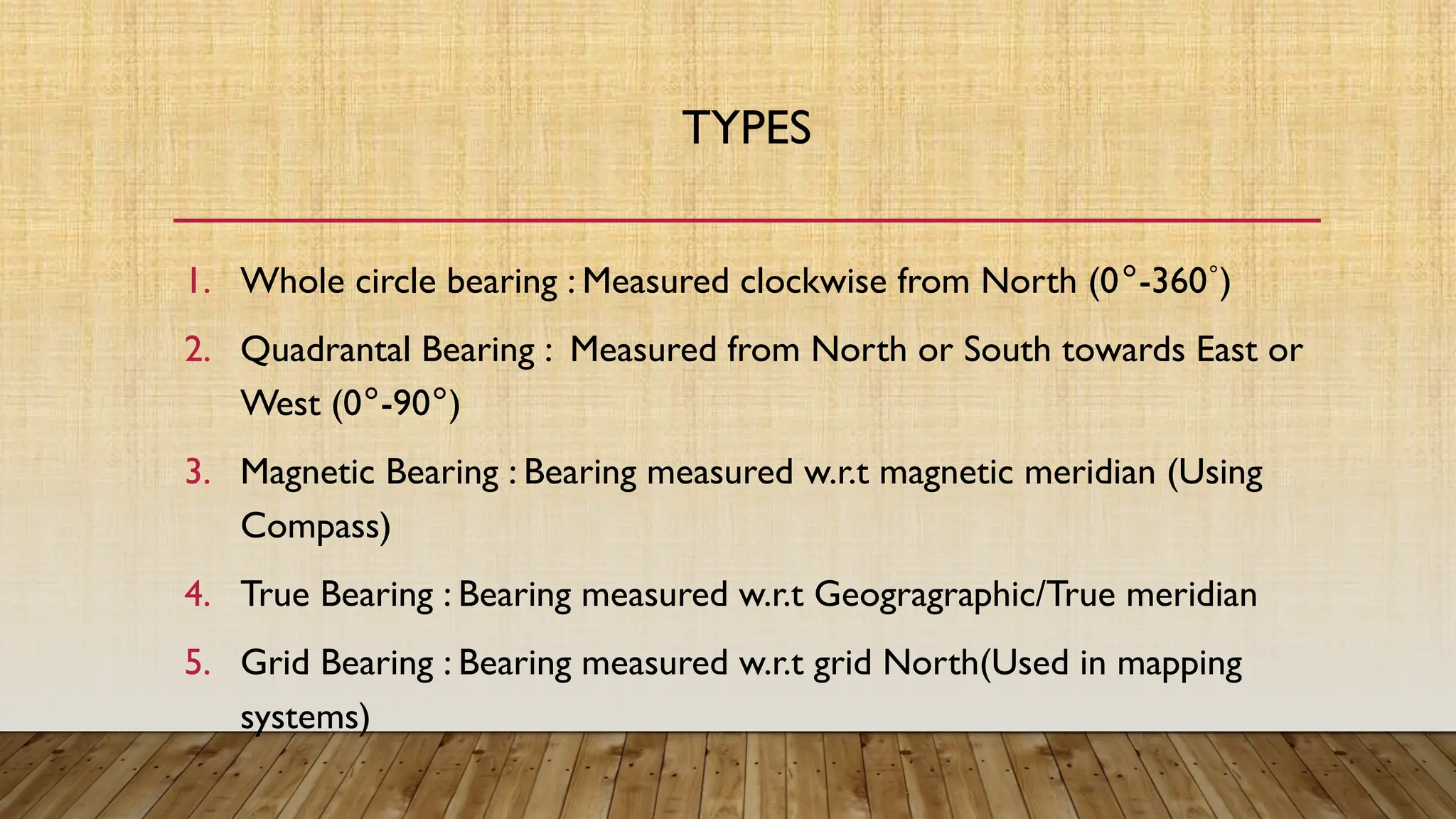 Bearing.pptx adjustment of bearing in closed traaversing | PPTX