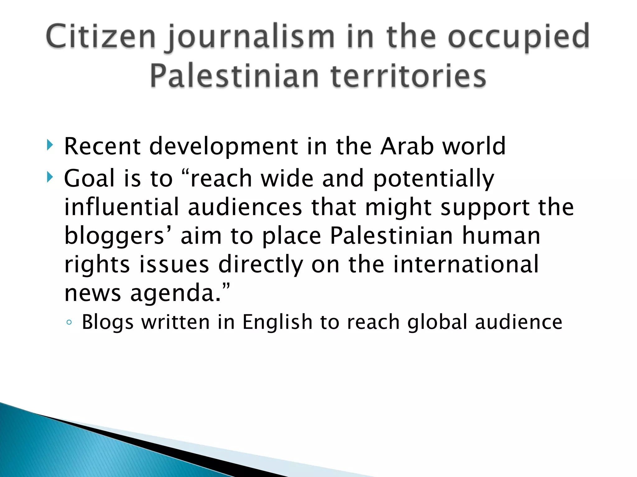 "Bearing Witness: Citizen Journalism And Human Rights Issues" | PPT