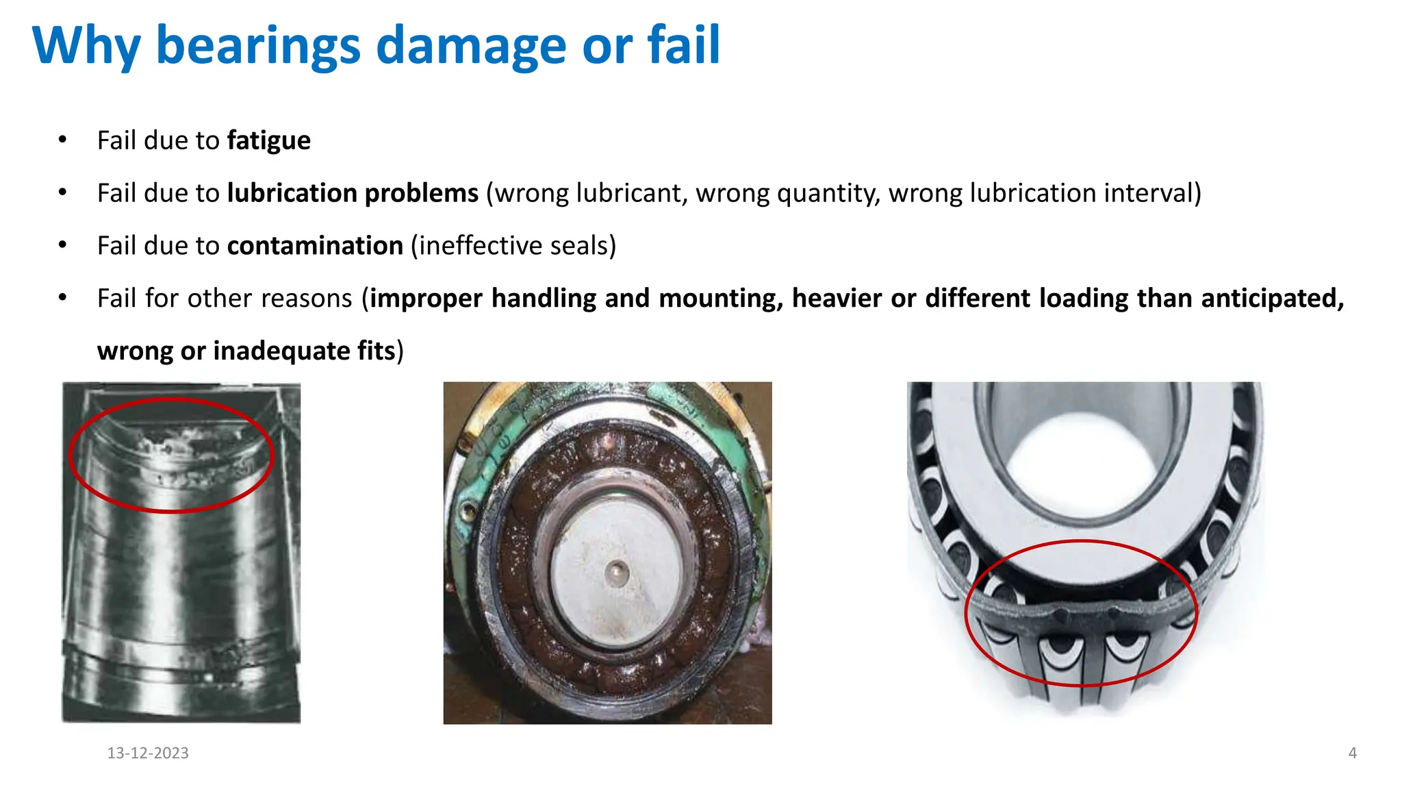 Bearing Analysis for failure and damages | PPTX