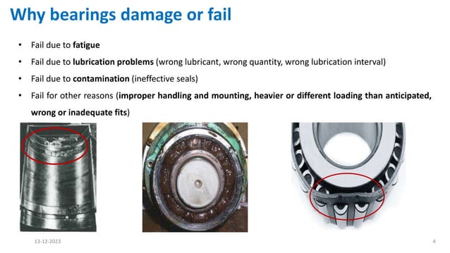 Bearing Analysis for failure and damages | PPTX
