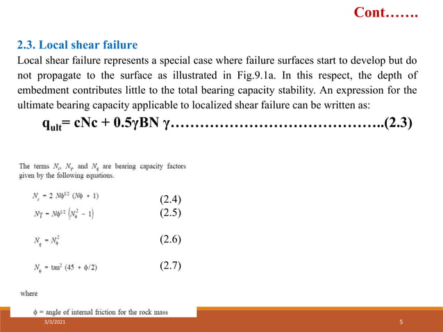 Bearing capacity estimation rocks for foundation | PPTX | Civil Engineering Industry | Industries