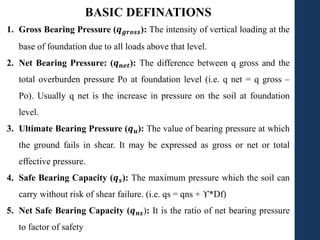 Bearing Capacity of Shallow Foundation | PPTX