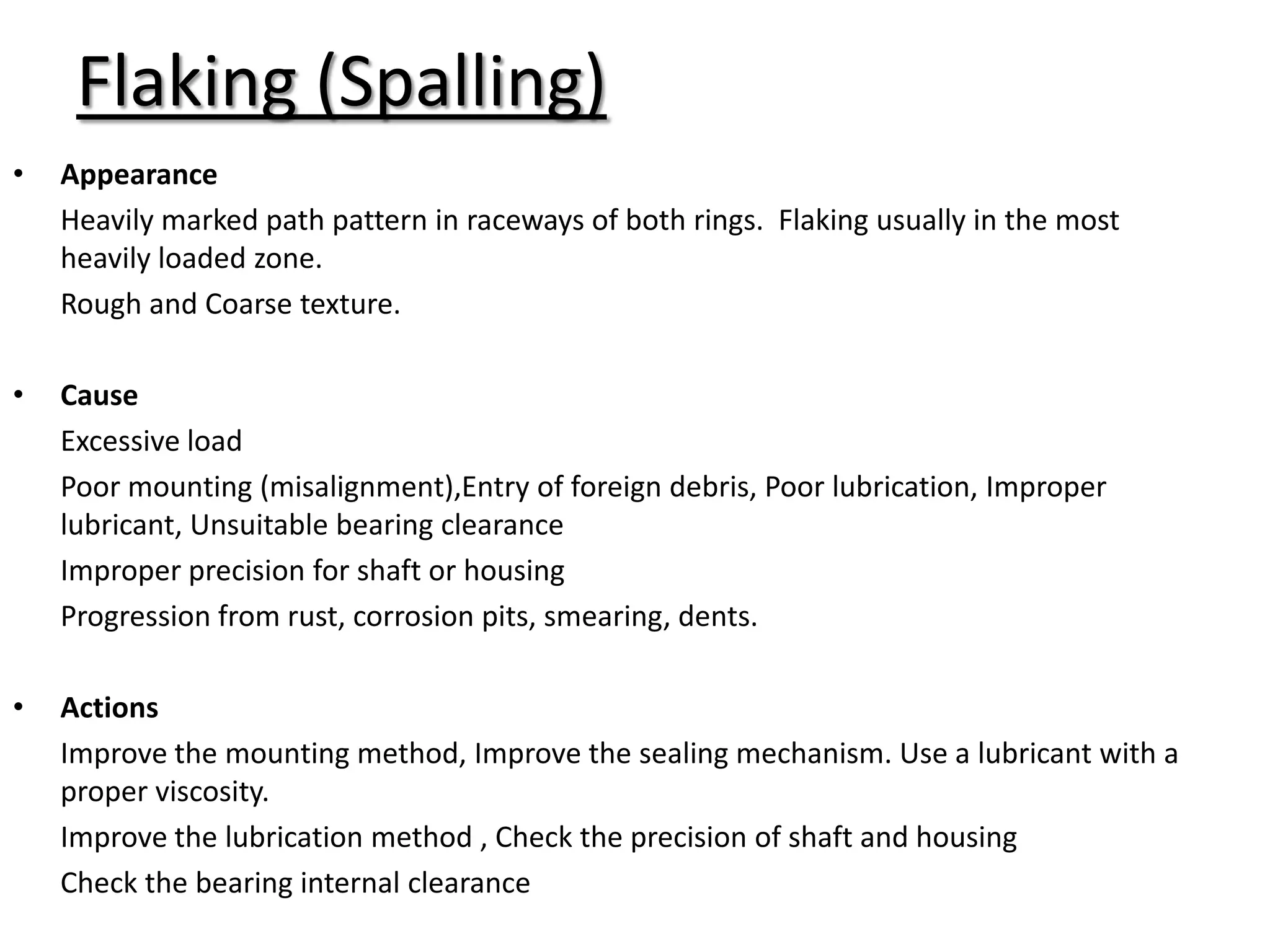 Bearing failure and its Causes and Countermeasures | PDF