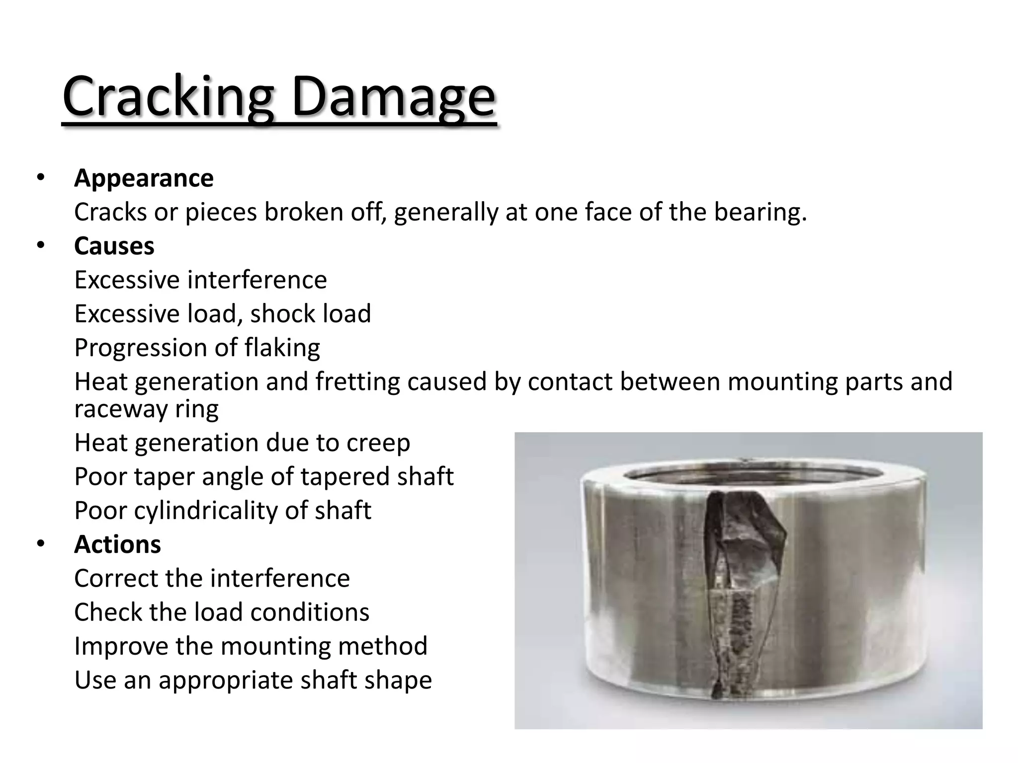Bearing failure and its Causes and Countermeasures | PDF