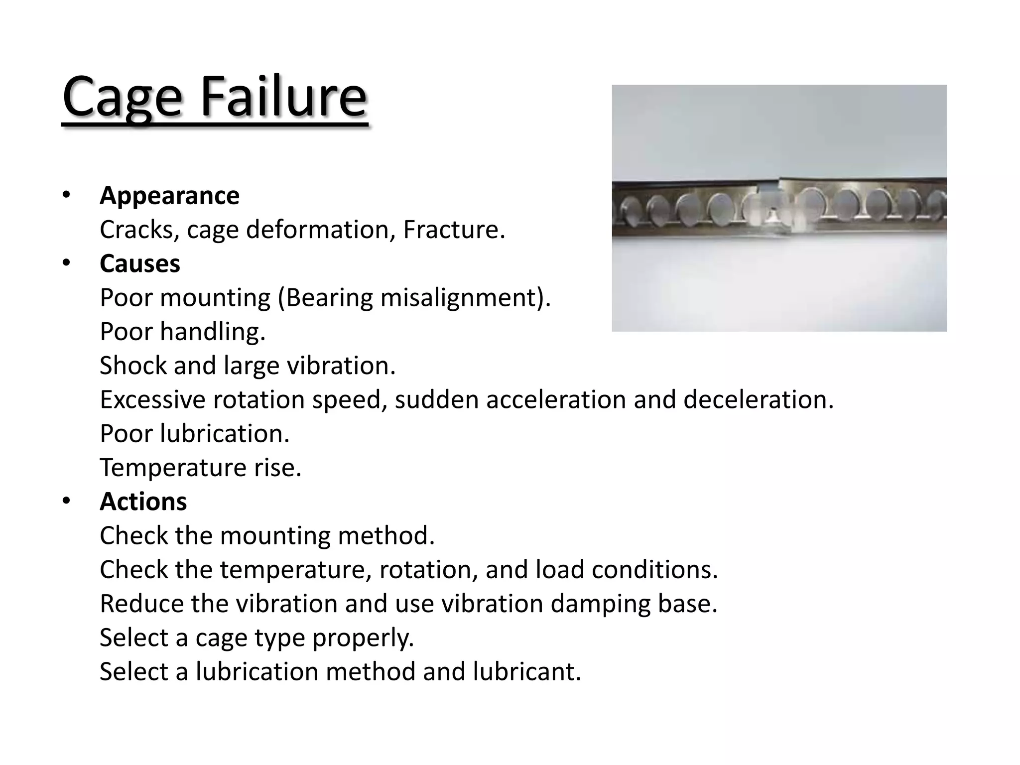 Bearing failure and its Causes and Countermeasures | PDF