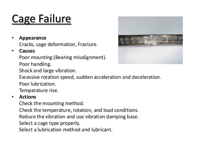 Bearing failure and its Causes and Countermeasures