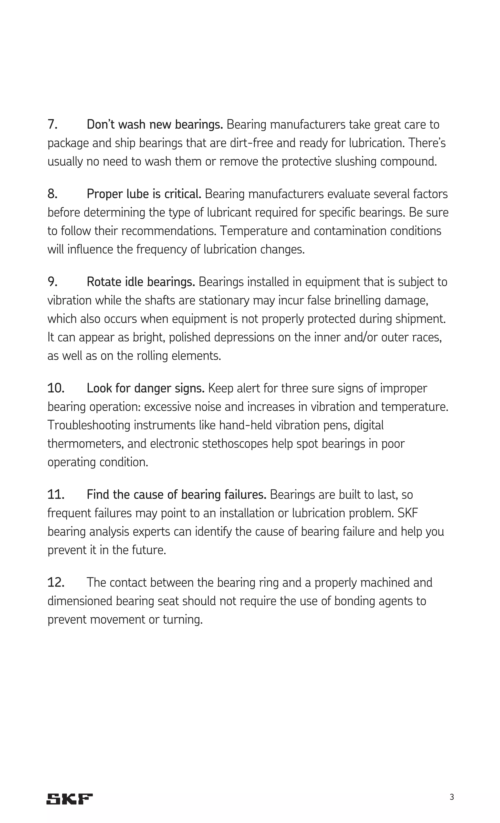 Bearing handbook for electric motor skf | PDF
