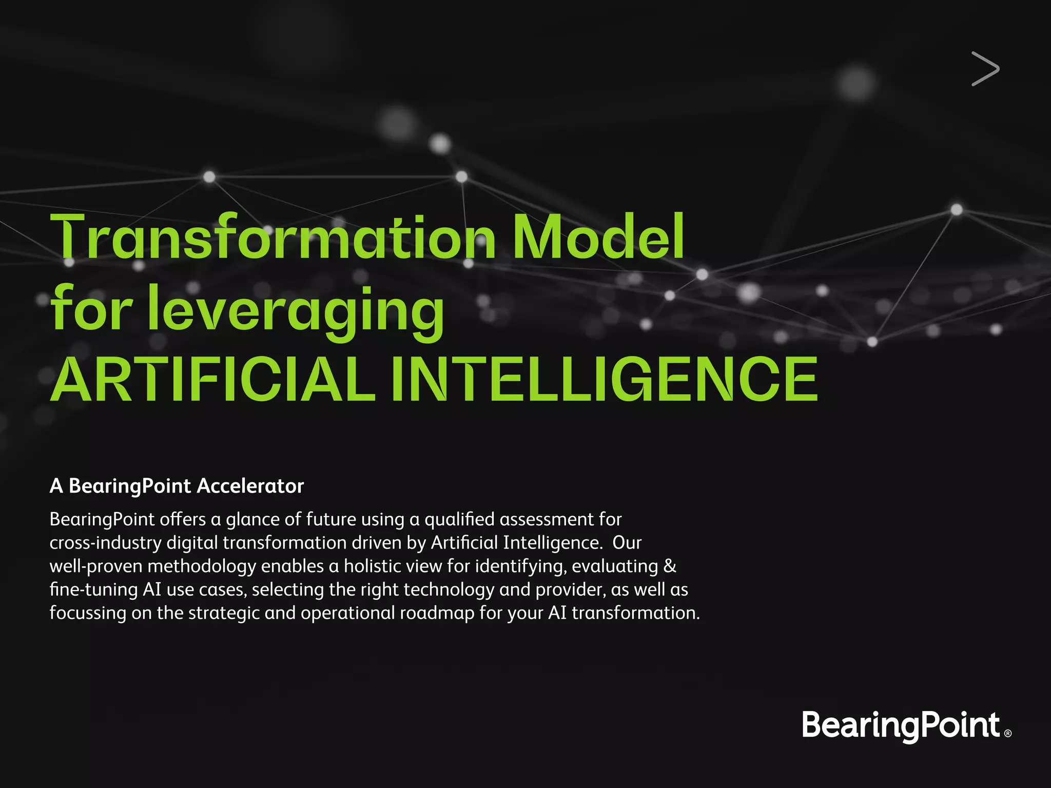 Transformation Model for leveraging ARTIFICIAL INTELLIGENCE | PDF ...