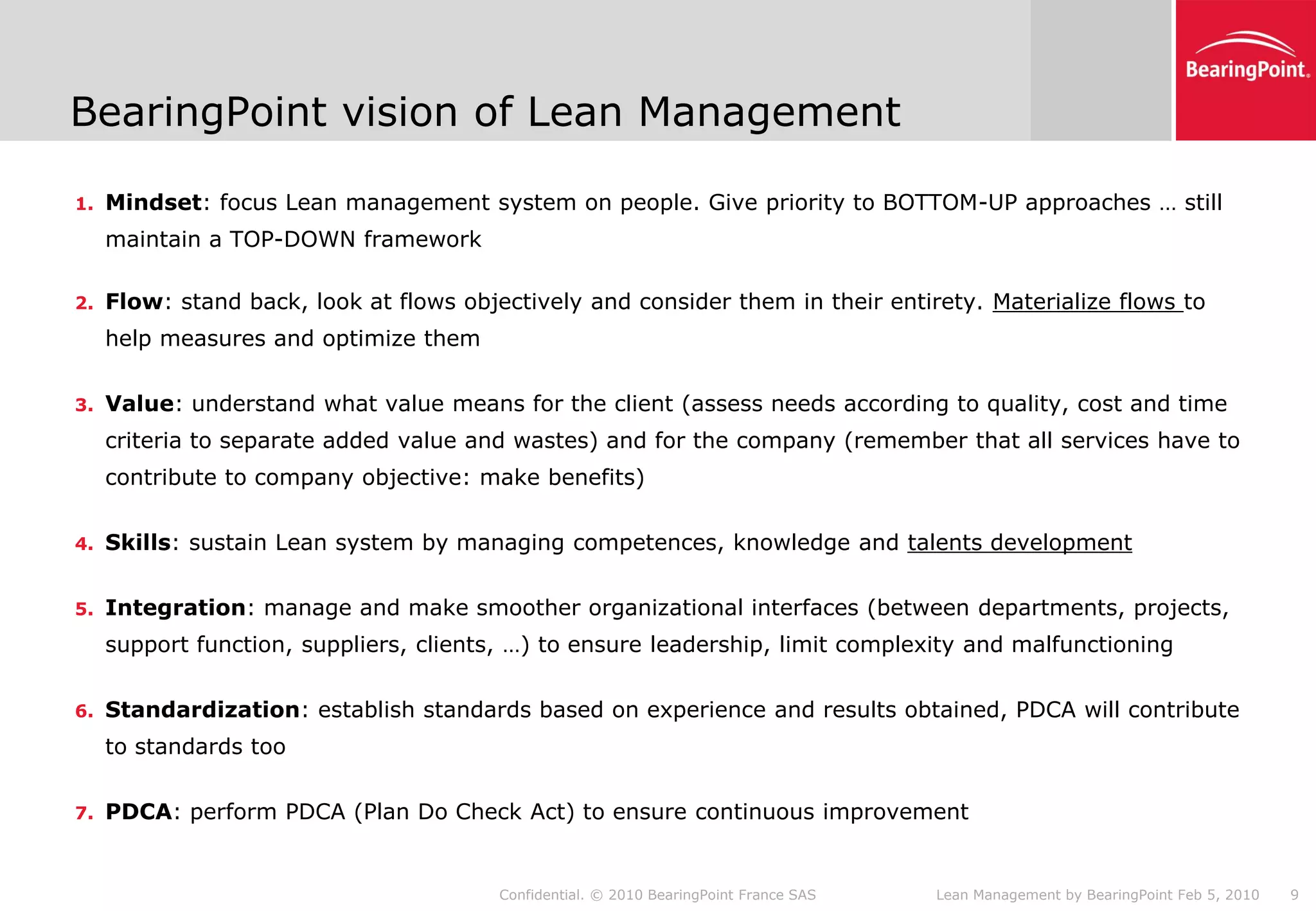 Lean Management by Bearing Point | PDF