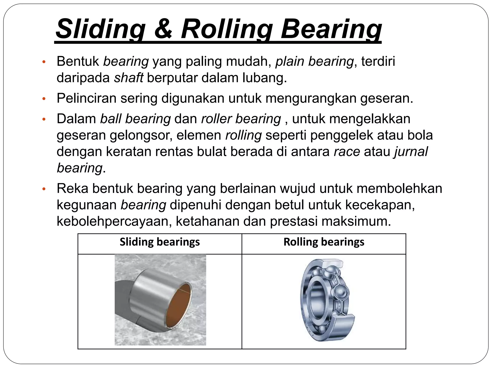 Bearing ppt (malay) | PPTX