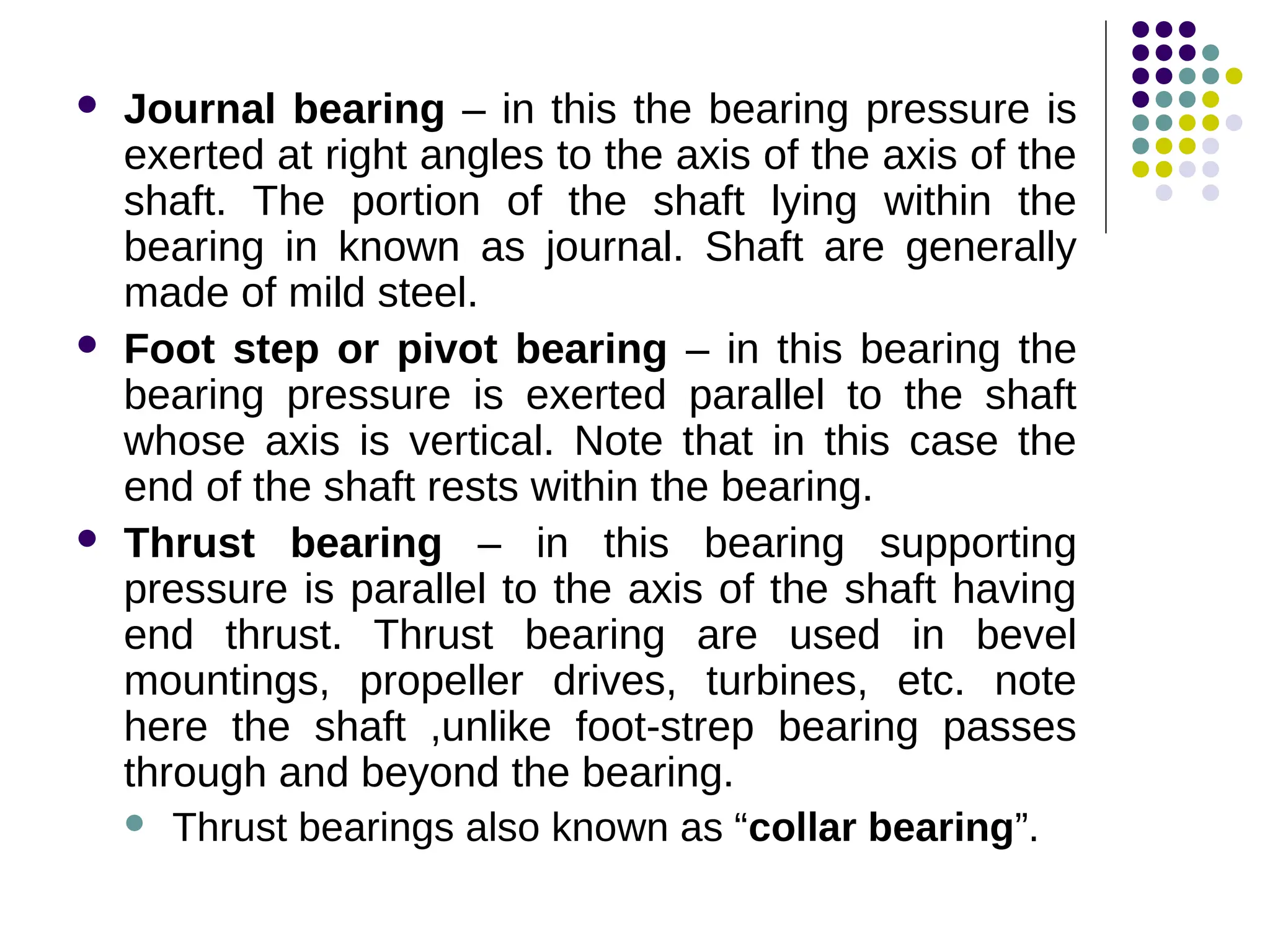 Bearing types, uses & applications PPt.pdf