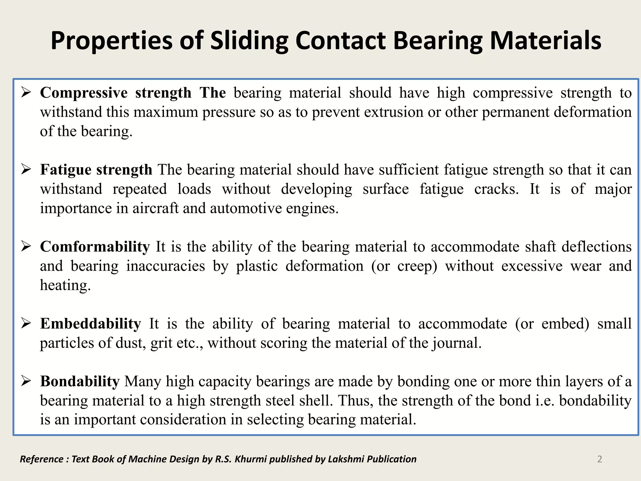 Lecture 3 Bearing properties, materials and lubricants | PDF | Physics ...