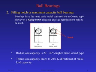 Bearings.pptDeep groove ball bearings are versatile, self-retaining ...