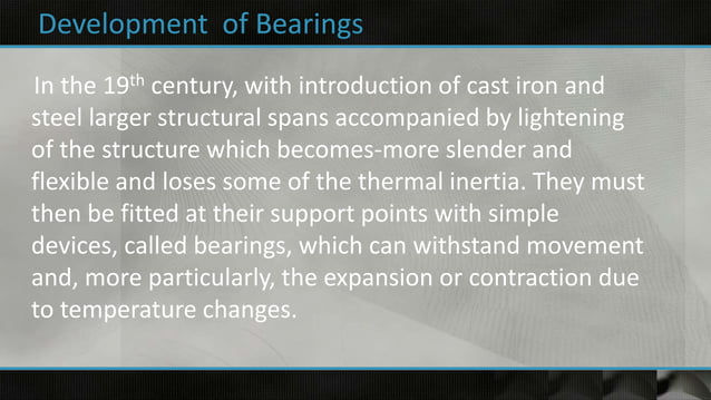 Bearings in bridges | PPTX | Civil Engineering Industry | Industries
