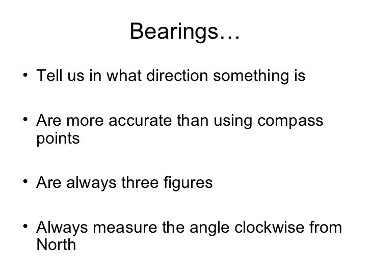 Bearings Lesson