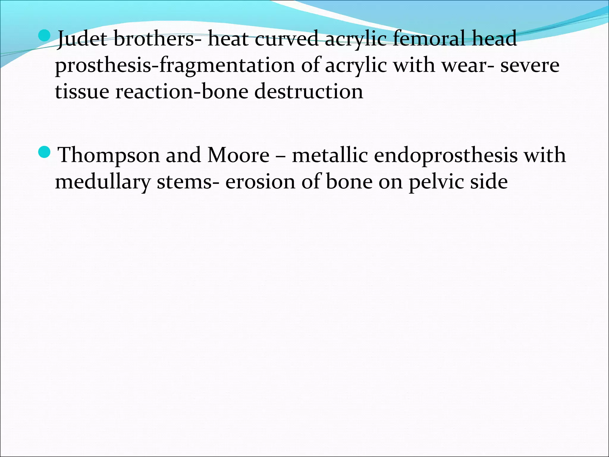 Bearing surfaces THR | PPT