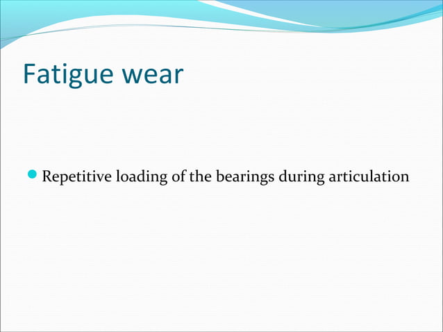 Bearing surfaces THR | PPT | Chemistry | Science
