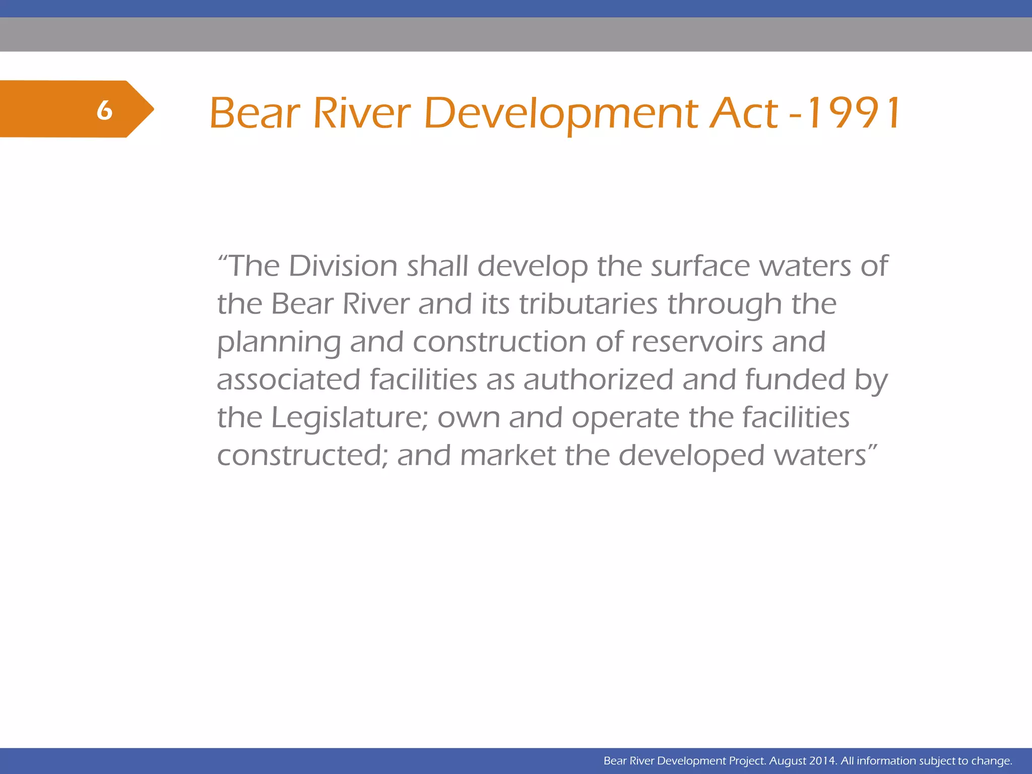 Bear River Development Project | PPT