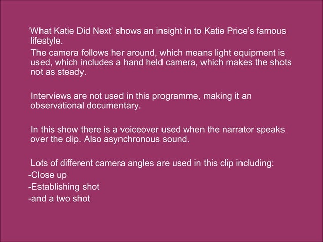 observational documentaries powerpoint | PPT | Cameras and Camcorders ...