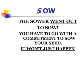 Be A Sower! (Purpose) | PPT