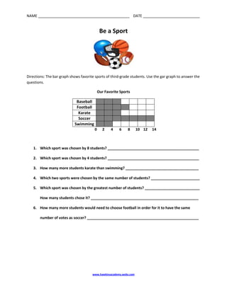 Be A Sport - bar graph
