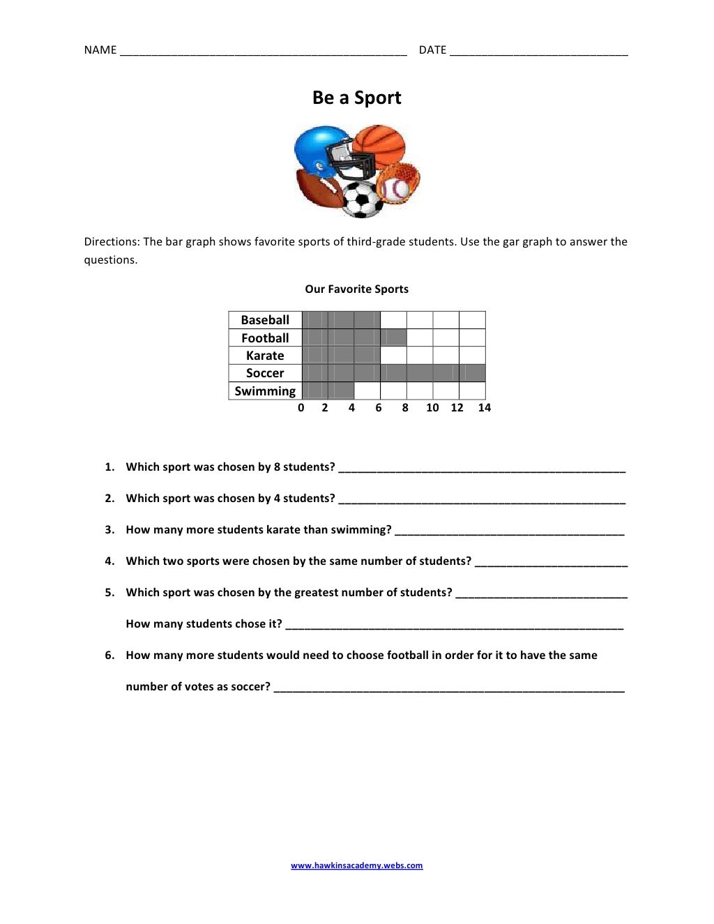 Be A Sport - bar graph