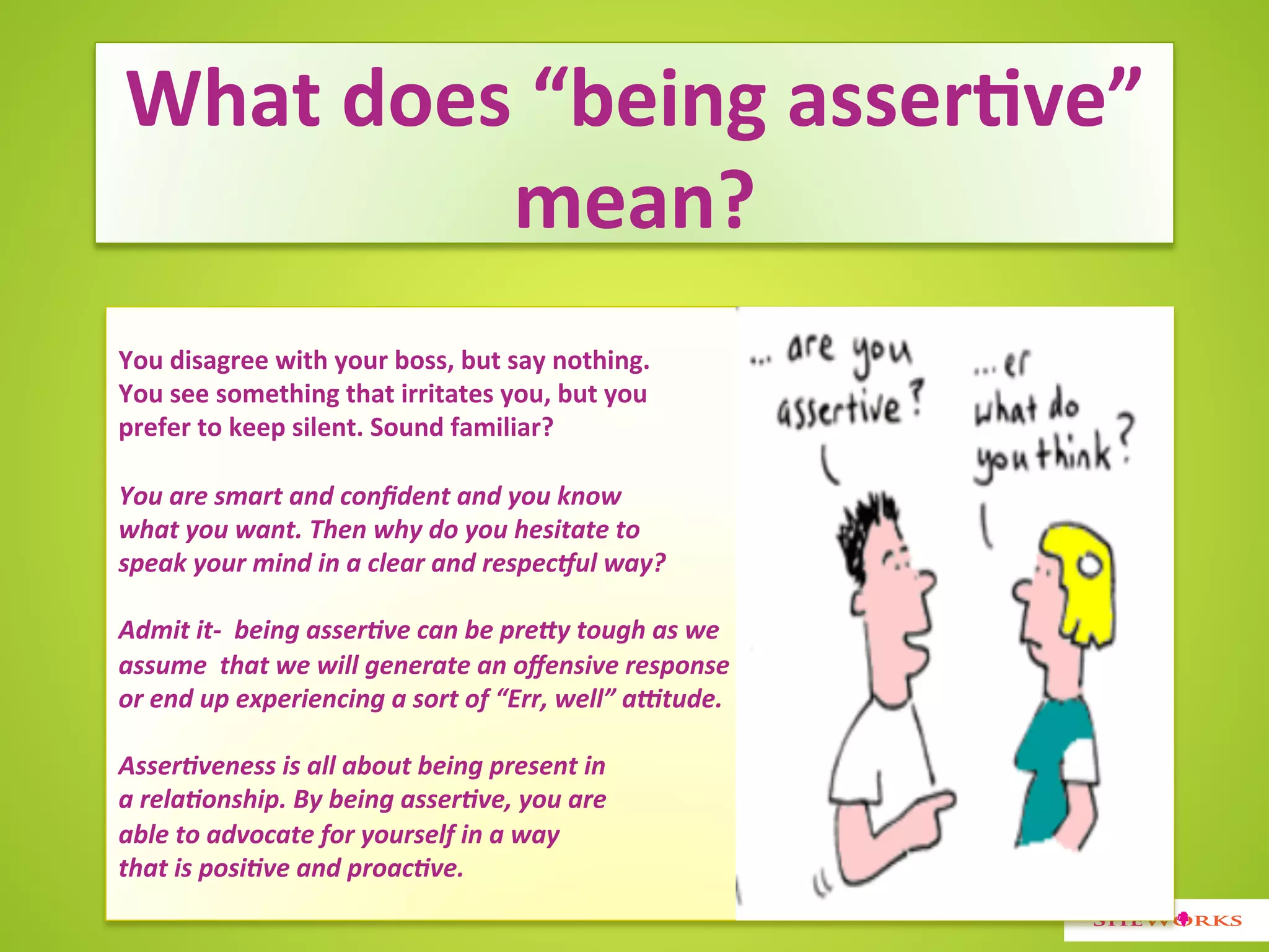 Be Assertive Be Confident | PDF
