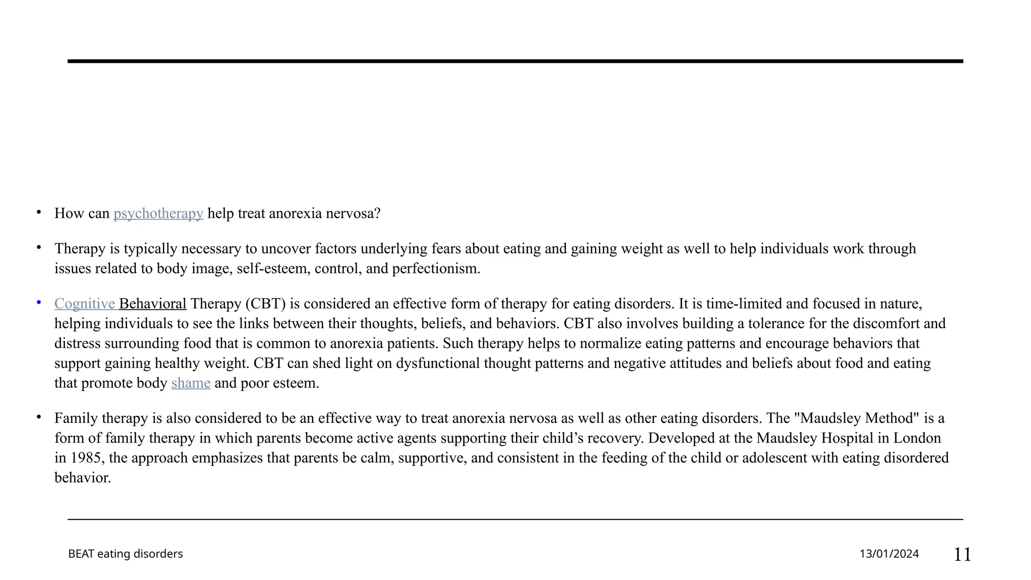 Anorexia Looking at symptoms, causes and treatments | PPTX
