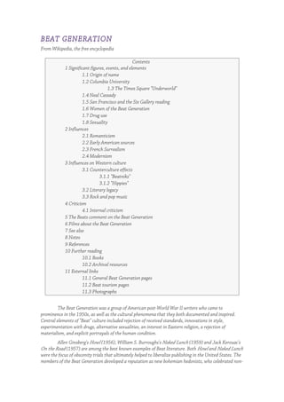 Beat generation | PDF